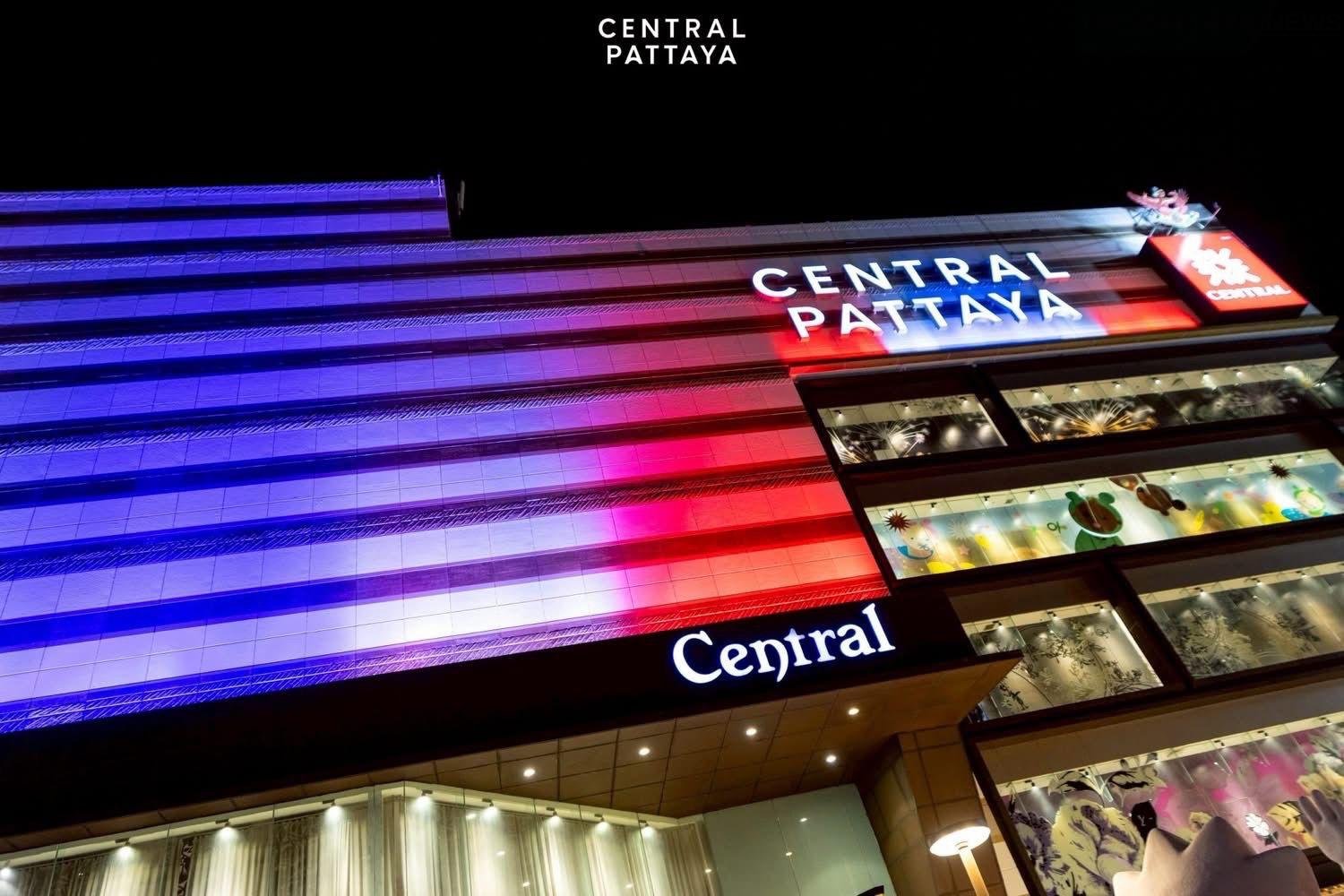 Pattaya Landmarks Illuminate with Thai Flag Colors to Support Border ...